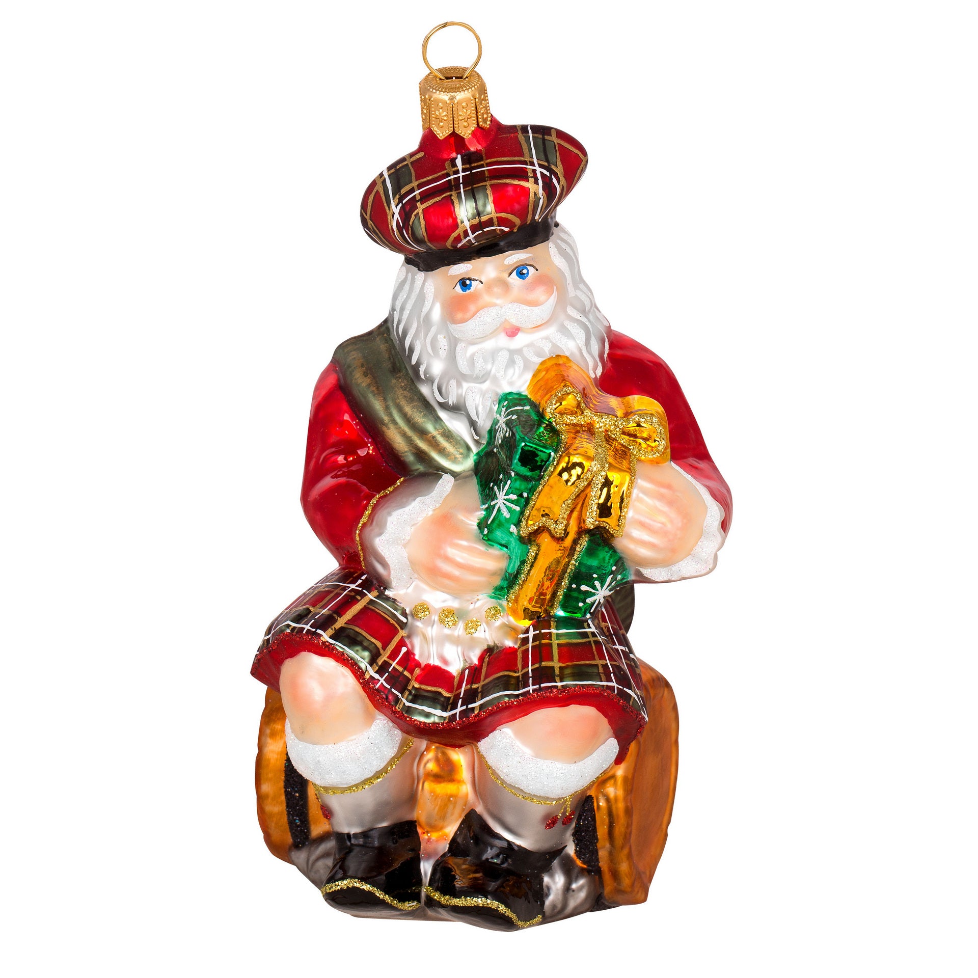 SCOTTISH SANTA WITH WHISKY BARREL – Miss Christmas